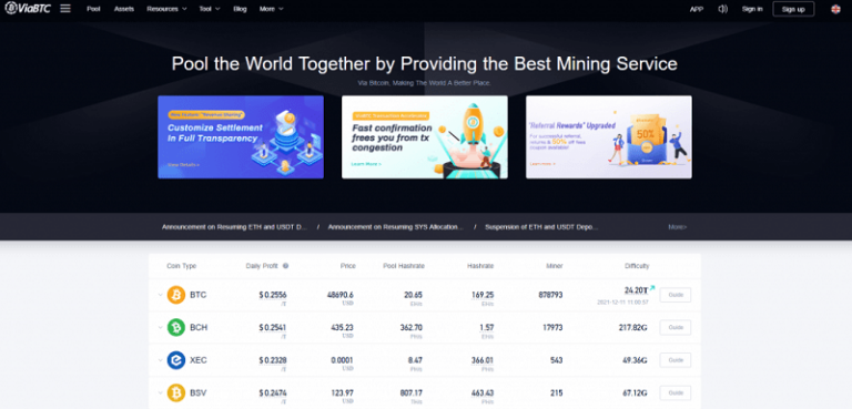 استخر استخراج ViaBTC ؛ آموزش تصویری کامل استفاده از ویا بی تی سی | بیت 24